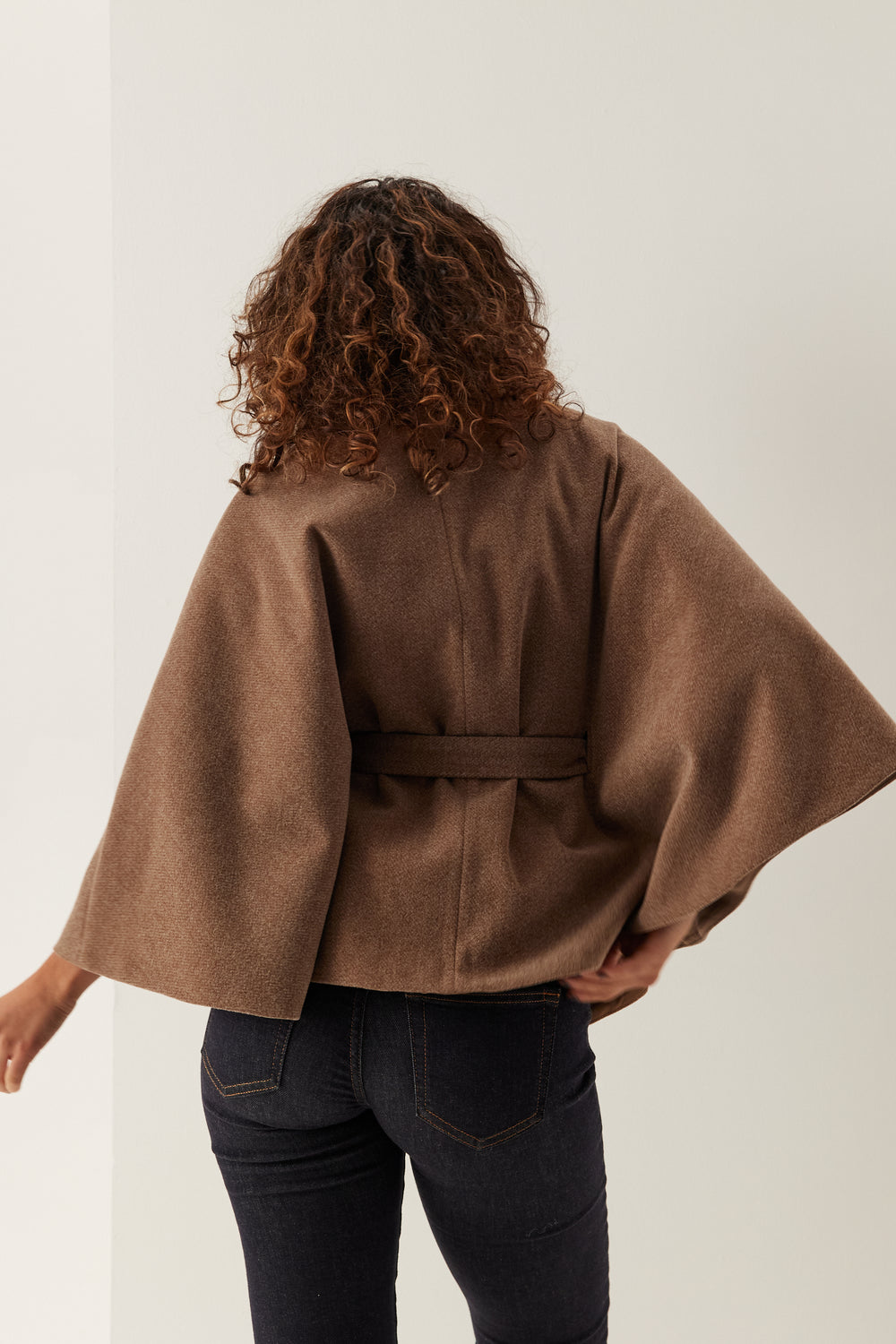 Bubbleroom - BUBBLEROOM - High Collar Cape Camel