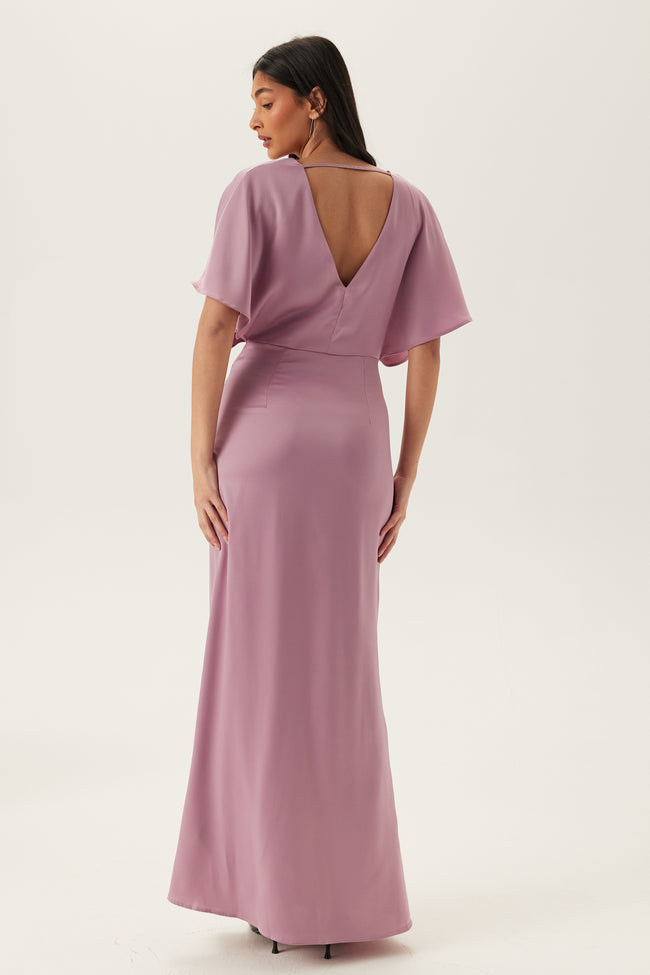 Bubbleroom occasion - Bubbleroom Occasion - Wrap Satin Gown Pink