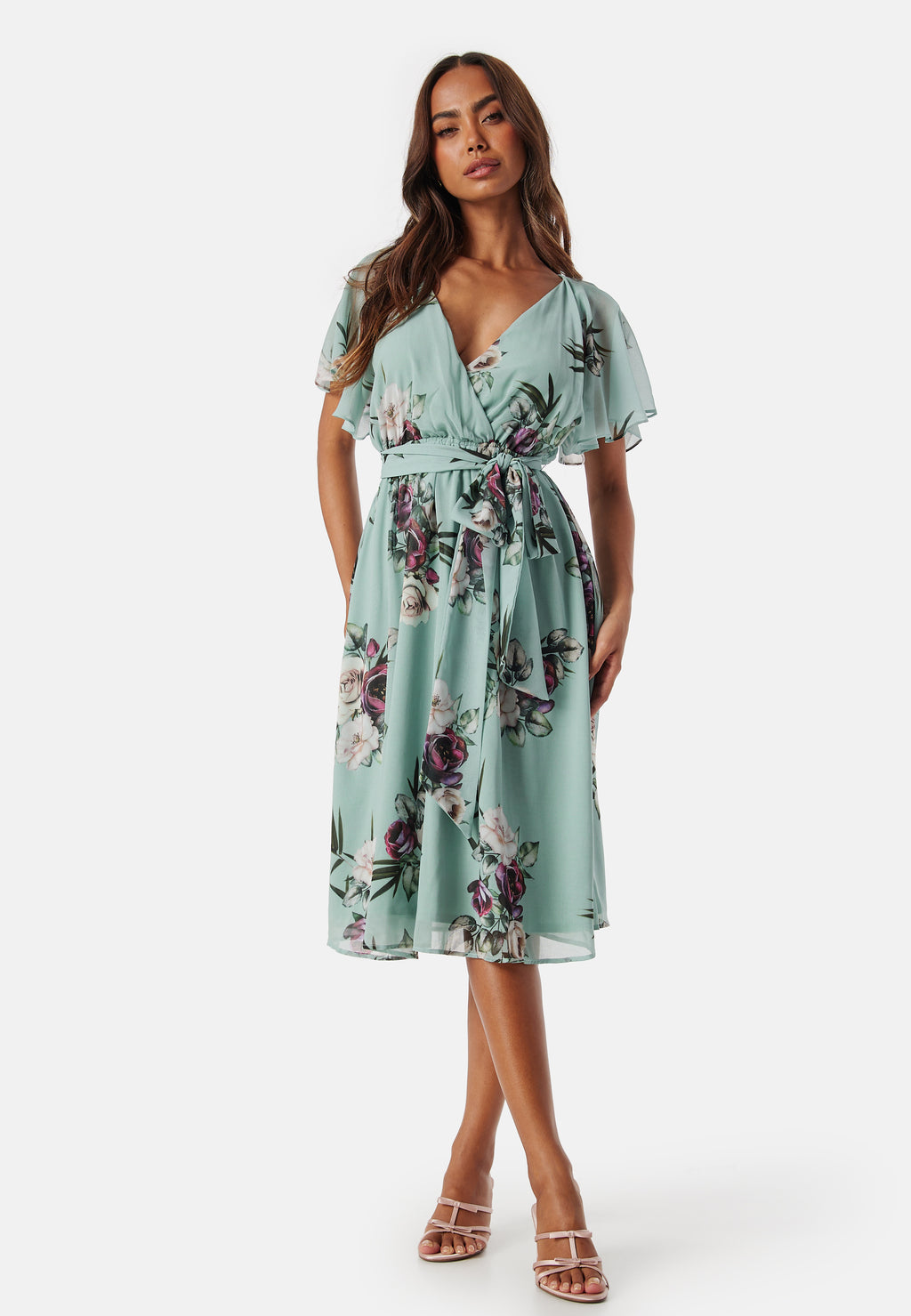 Flutter Floral Midi Dress – Bubbleroom